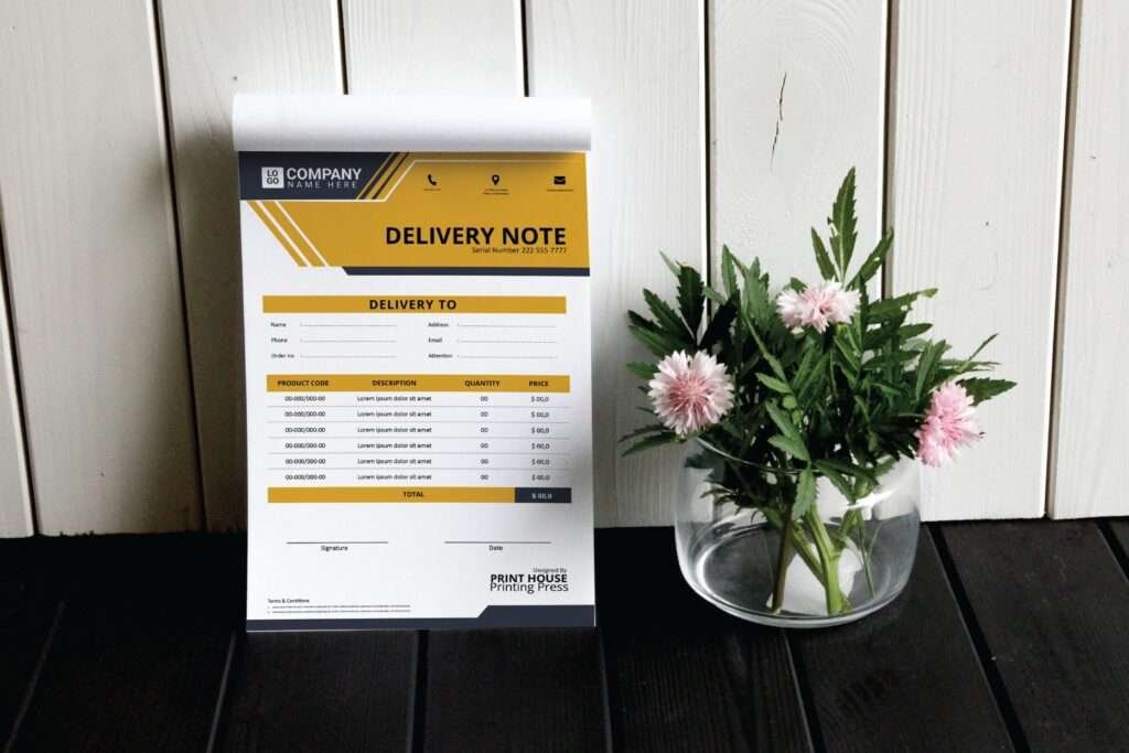 Delivery Notes - Print House Printing Press