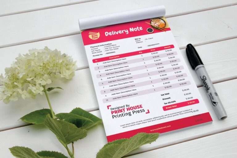 Delivery Notes - Print House Printing Press